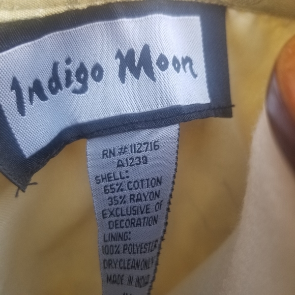 indigo moon | Jackets & Coats | Vintage Indigo Moon Patchwork Quilt Applique Blazer Jacket ...